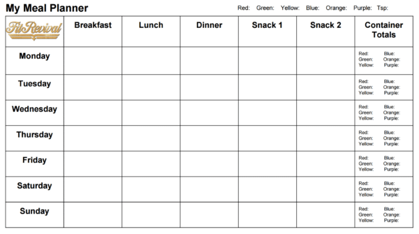 Meal Planning Made Easy - Tools & Tips to Help - Fit Revival